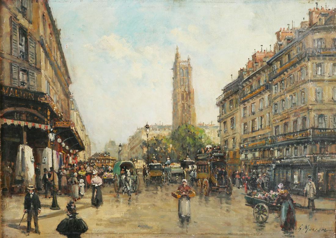 For Auction: GUSTAVE MASCART, Oil on Canvas, Paris Street (#0034) on ...