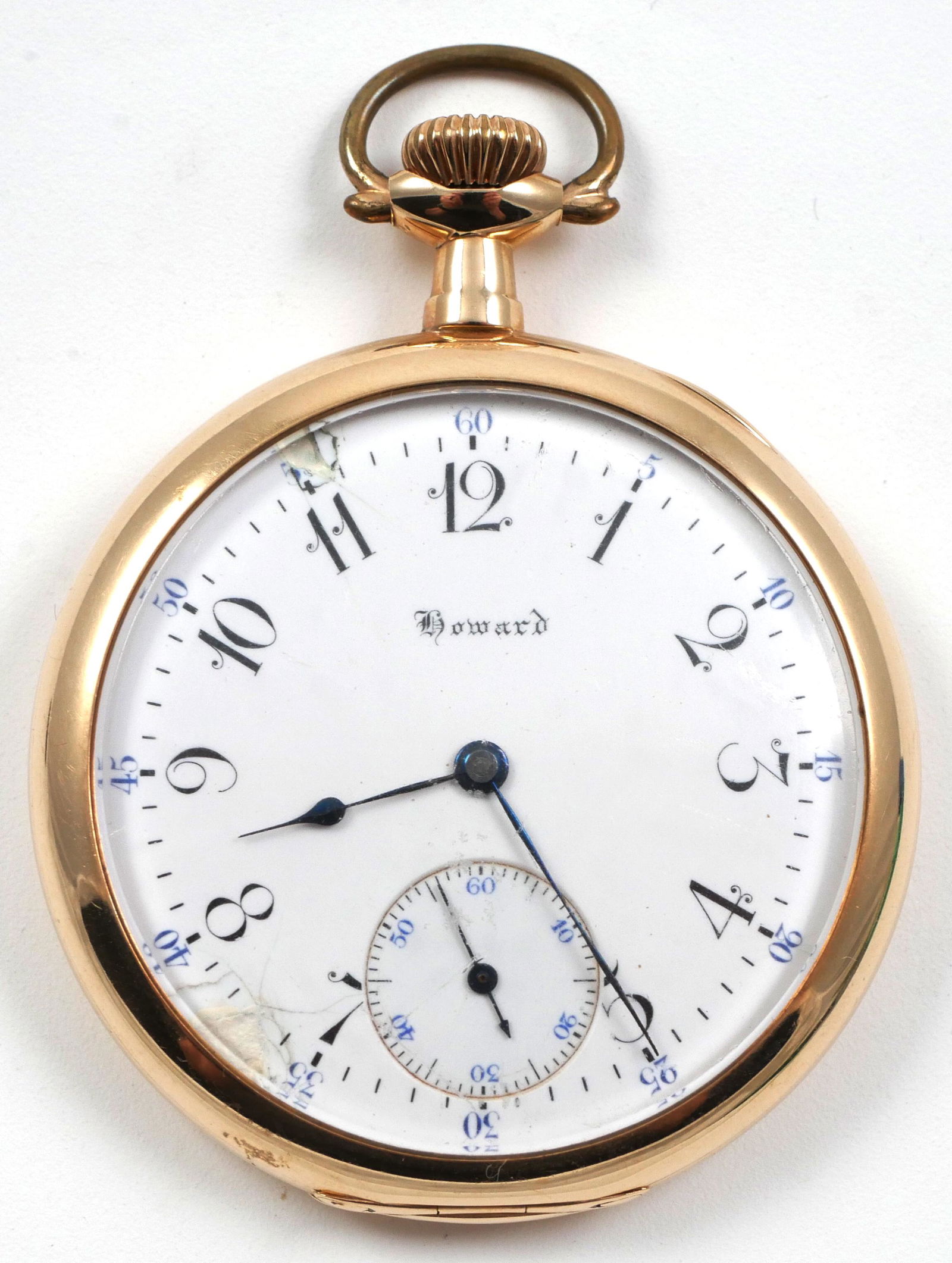 14k Gold Case E. Howard Keystone Pocketwatch 17j