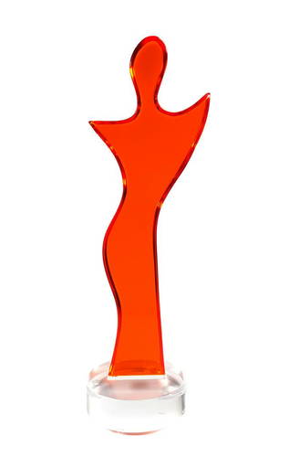 Alfred Gockel Lucite Woman Silhouette Sculpture