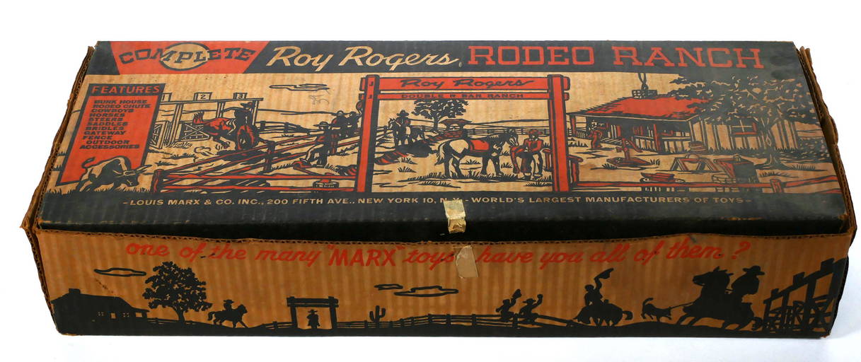 Vintage Marx Roy Rogers Rodeo Ranch Tin Litho