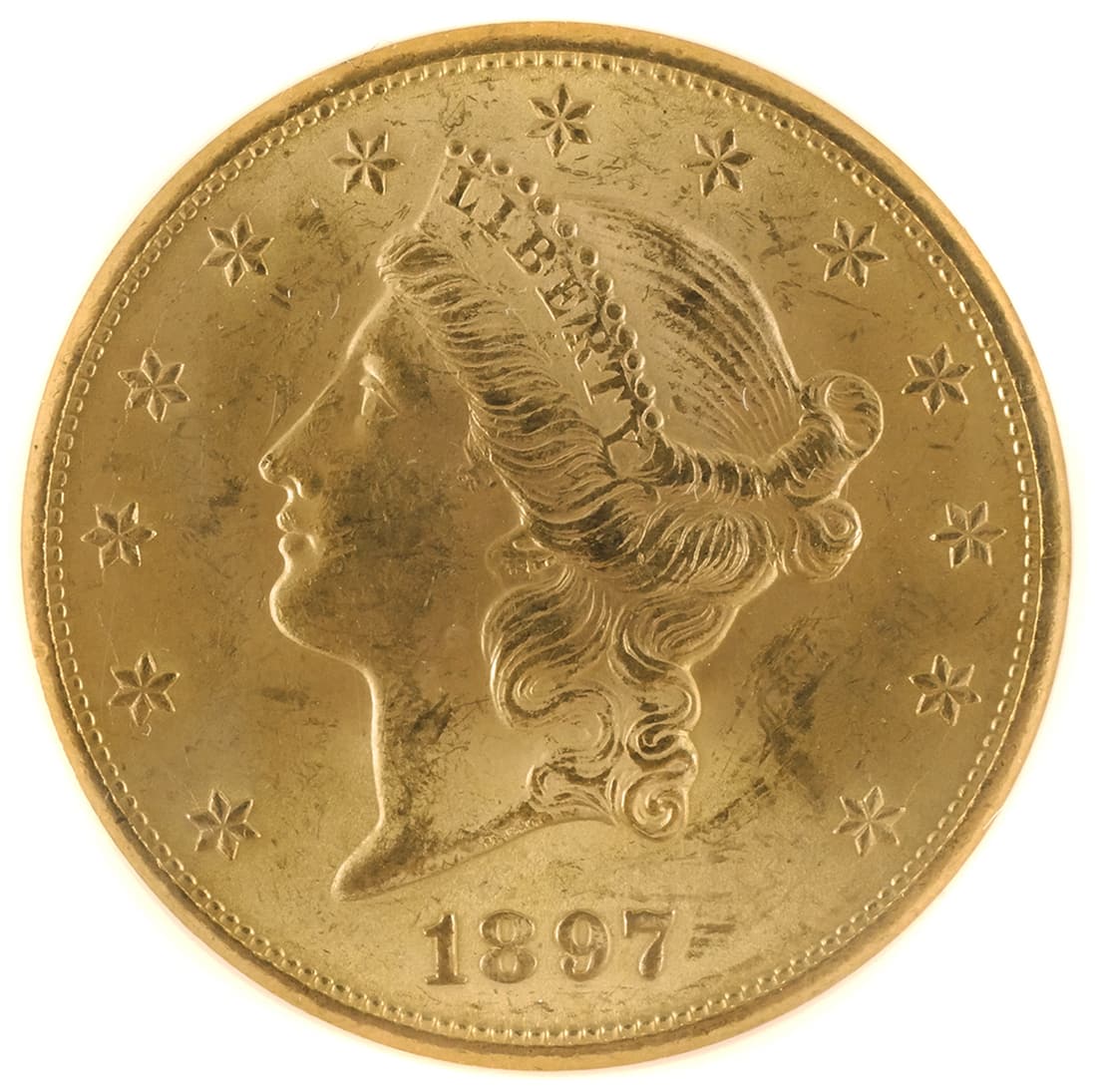 1897 Us $20 Gold Coin, Ngc Ms62 Auction