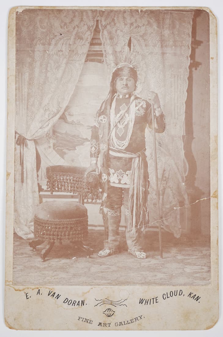Chief James White Cloud Cabinet Card Auction