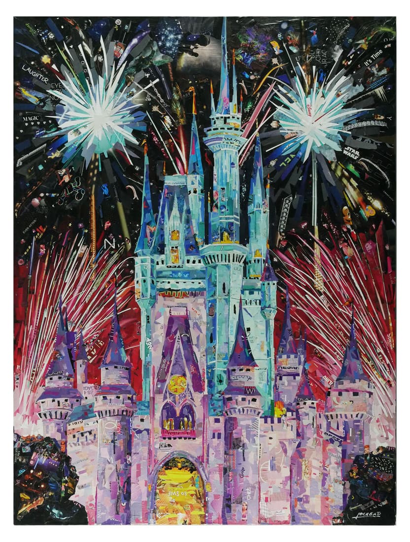 Louis Lochead, Original Disney Collage, 3-d Auction