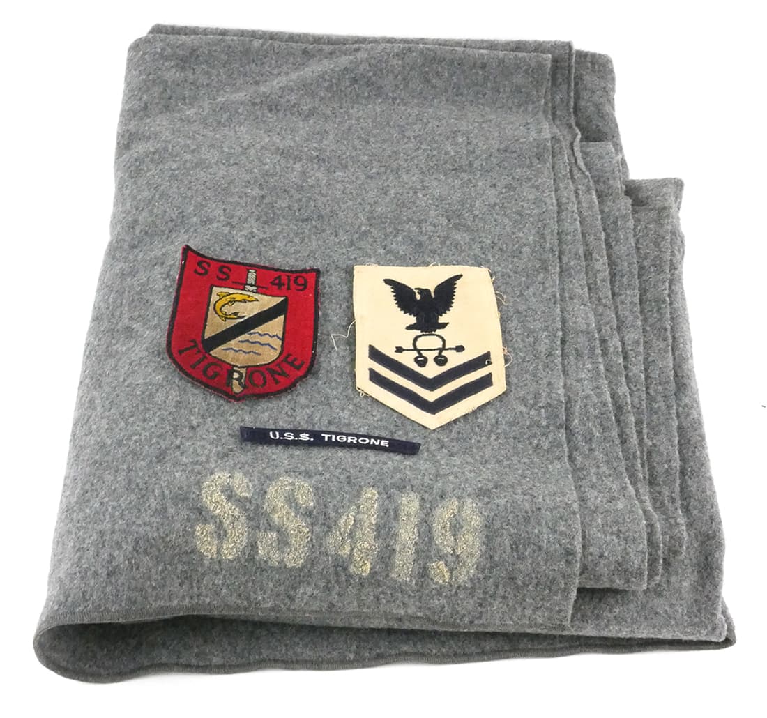 Ww2 Navy Submarine Patches & Blanket Auction