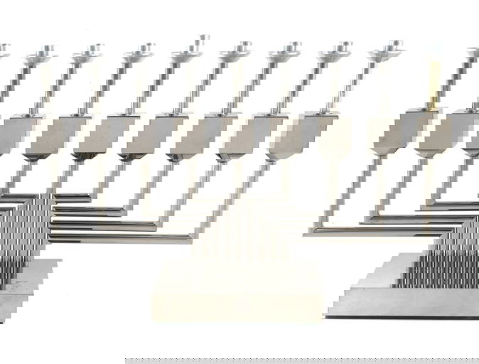 Yaacov Agam Silver Menorah Sculpture