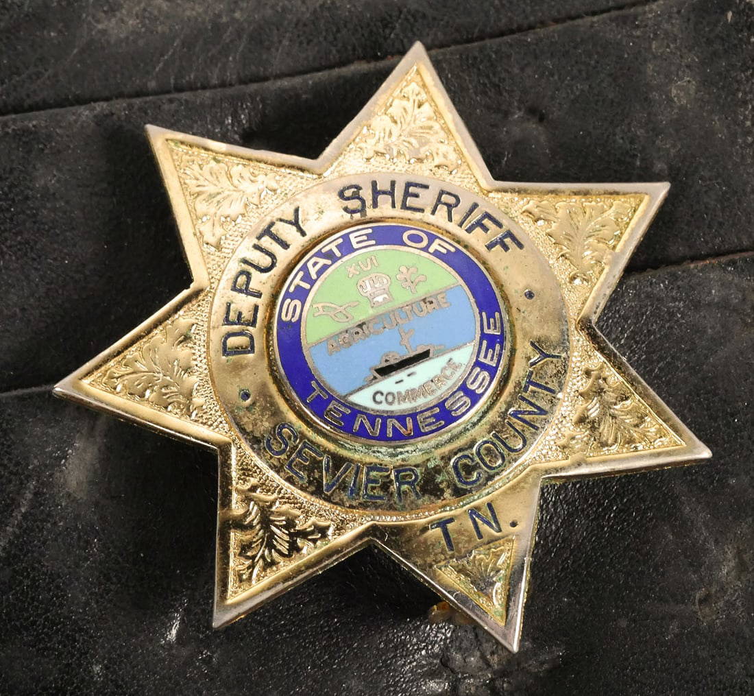 Vtg Sevier Tennessee Sheriff Badge Auction