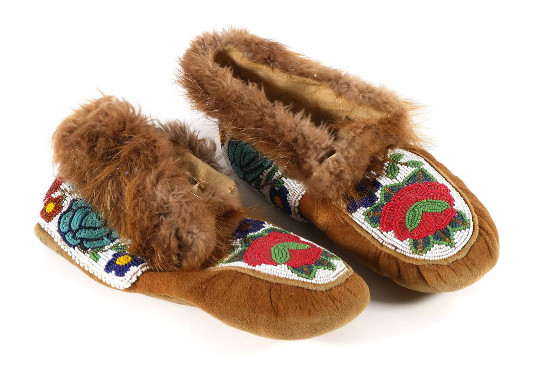 Vtg Alaska Yukon First Nations Moccasins Auction