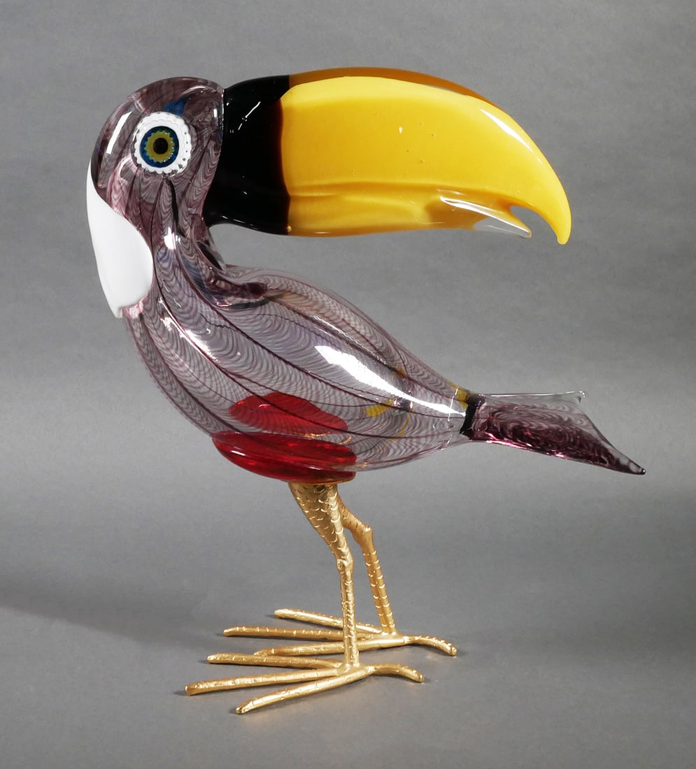 Licio Zanetti Murano Glass Toucan Auction