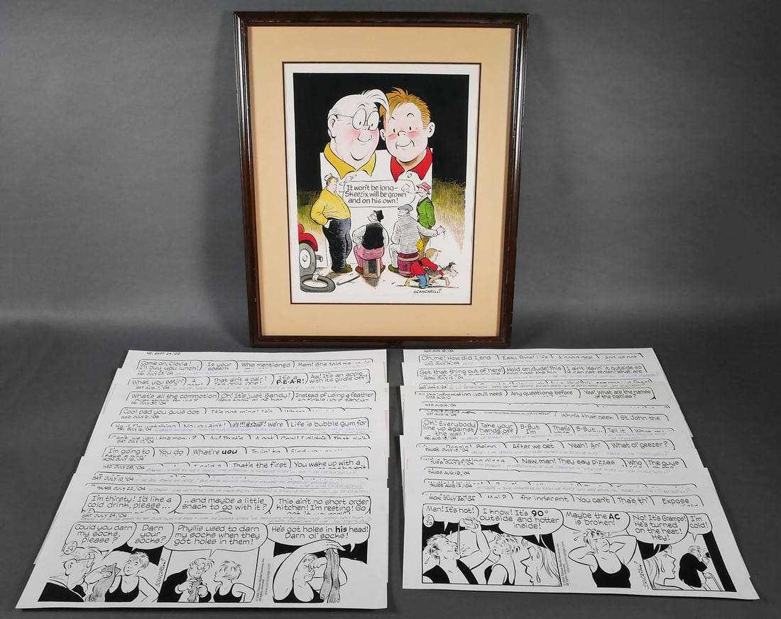 Lot Of Gasoline Alley Comic Strips Auction
