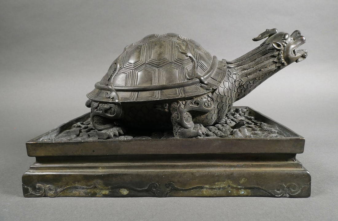 Bronze Chinese Xuanwu Turtle Statue Auction
