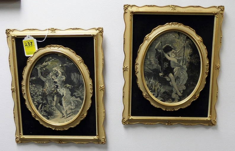 Pr Framed Stevengraph Silk Pictures