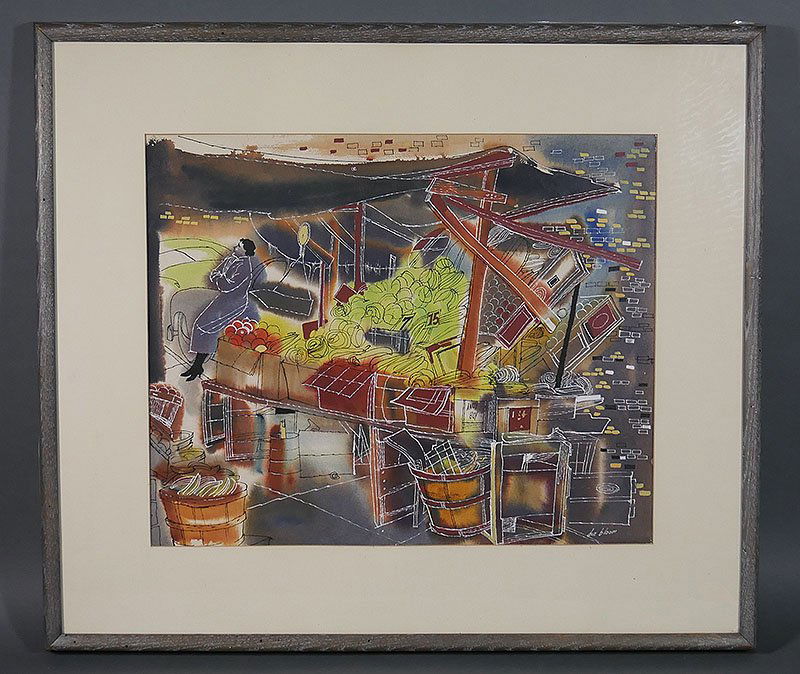 Watercolor DONALD BLOOM Listed Artist City Scene - Dec 10, 2016 ...