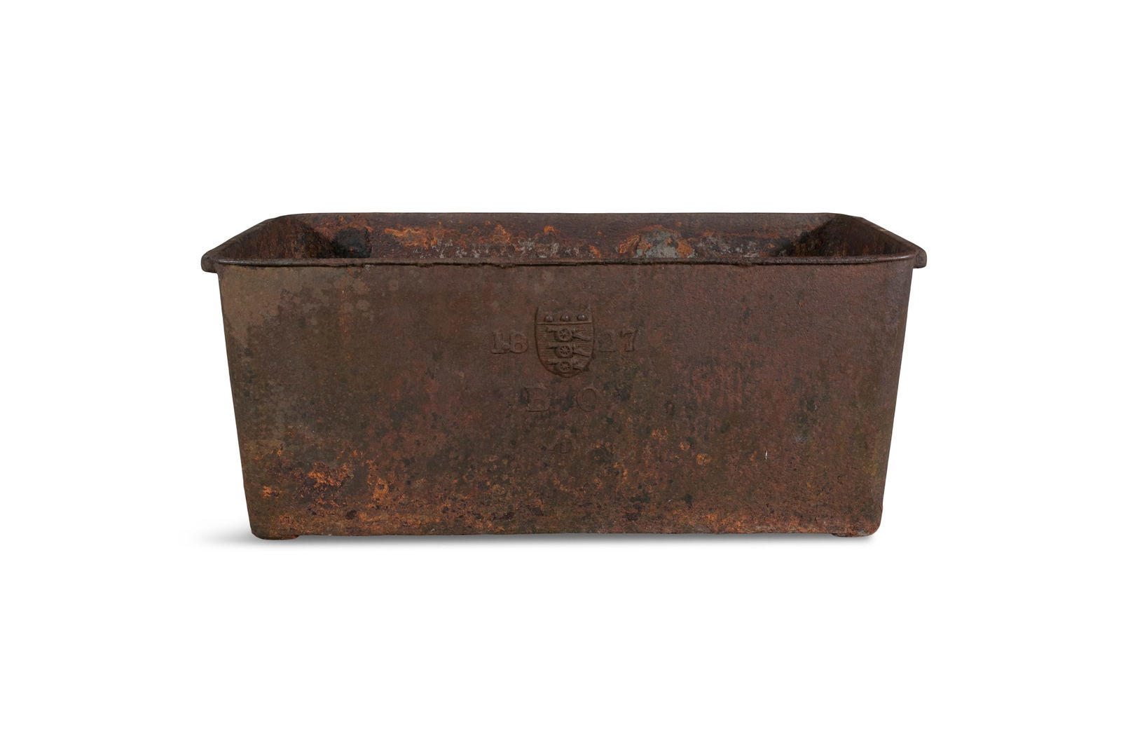 An Irish 19th Century Royal Artillery Cast Iron Cistern, Of Rectangular ...