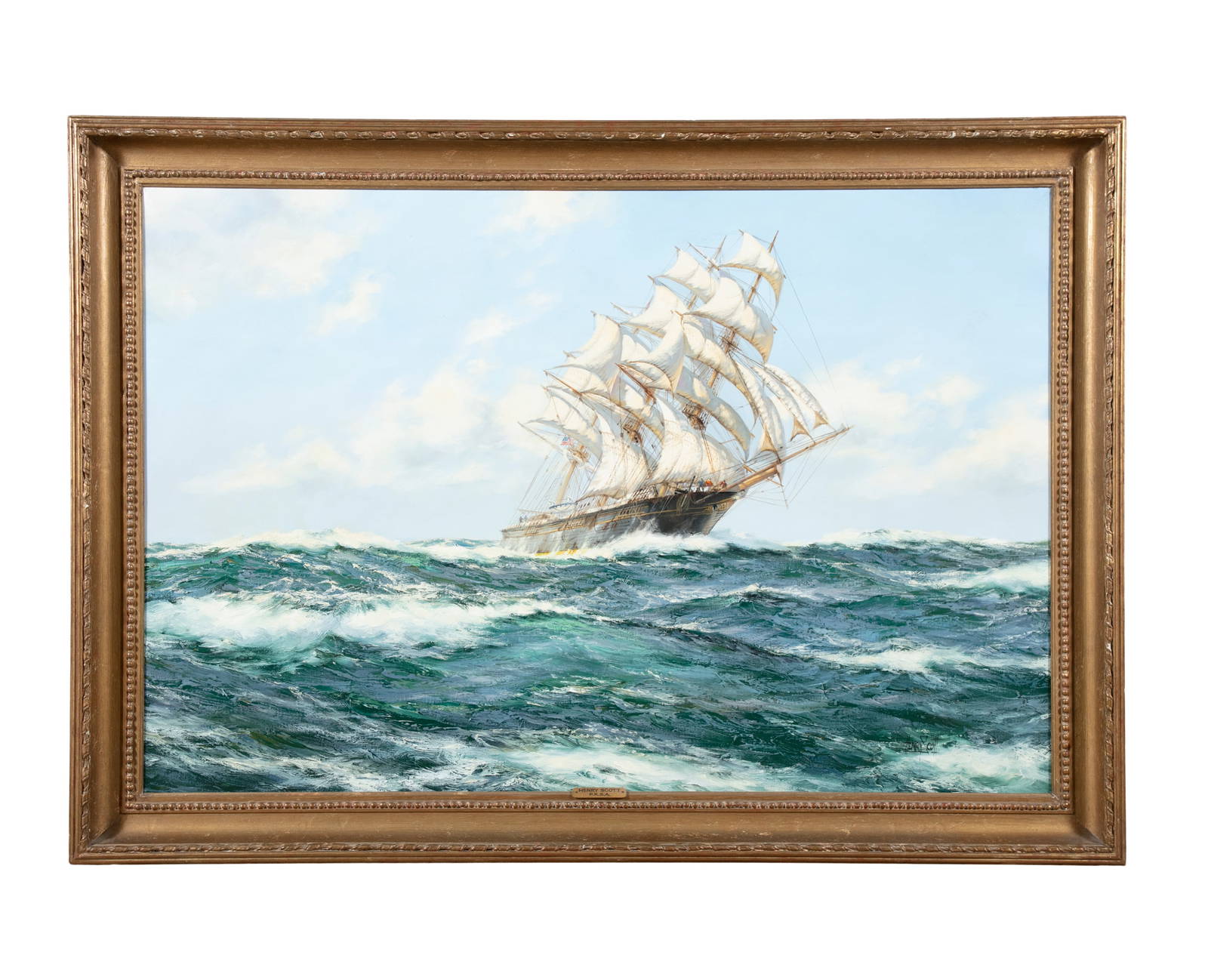 Henry Scott F.r.s.a (1911-2005) 'mistress Of The Seas' Oil On Canvas ...