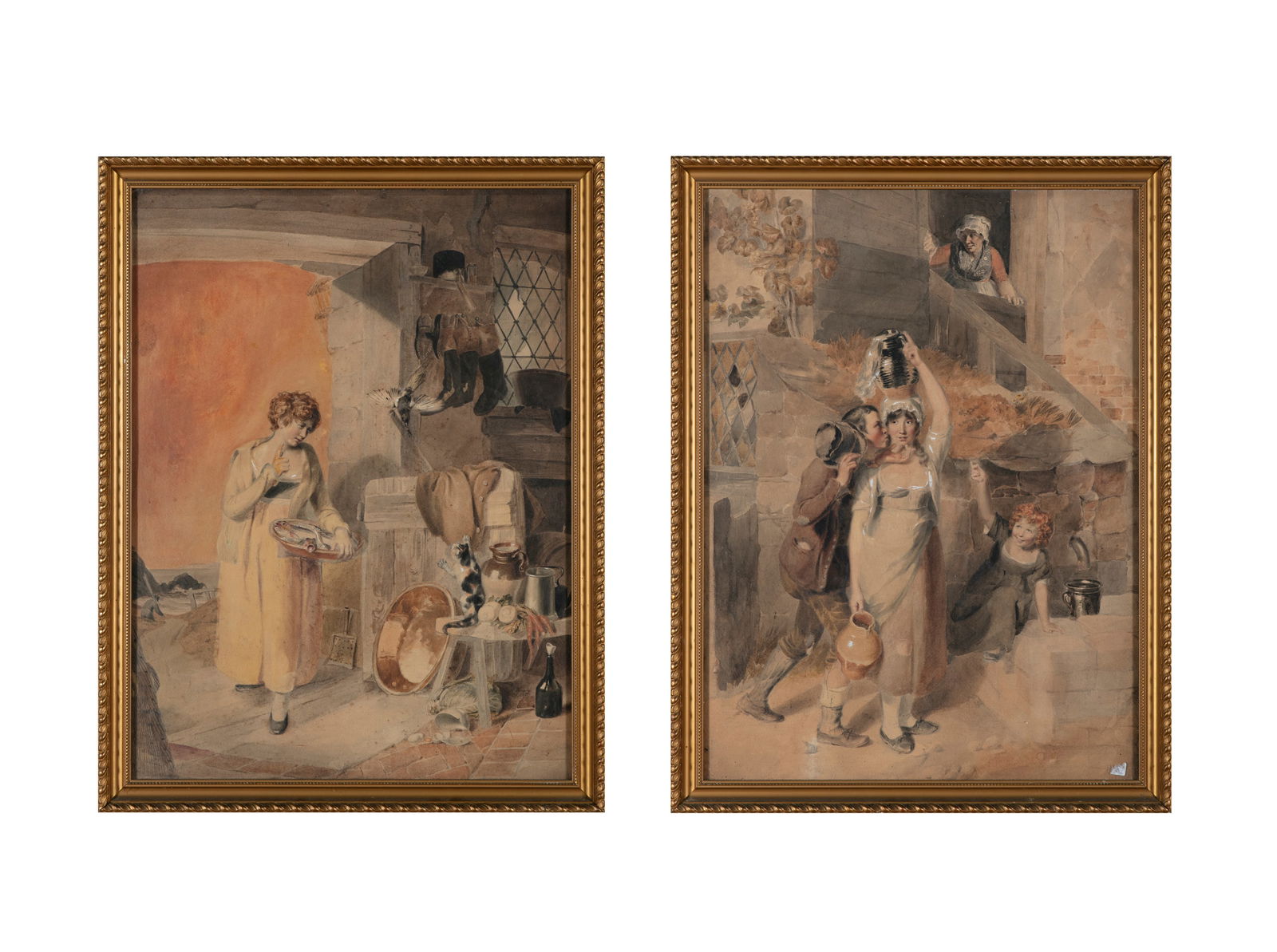 Thomas Heaphy (1775-1835) 'chiding The Favourite' And 'the Louts Reward ...