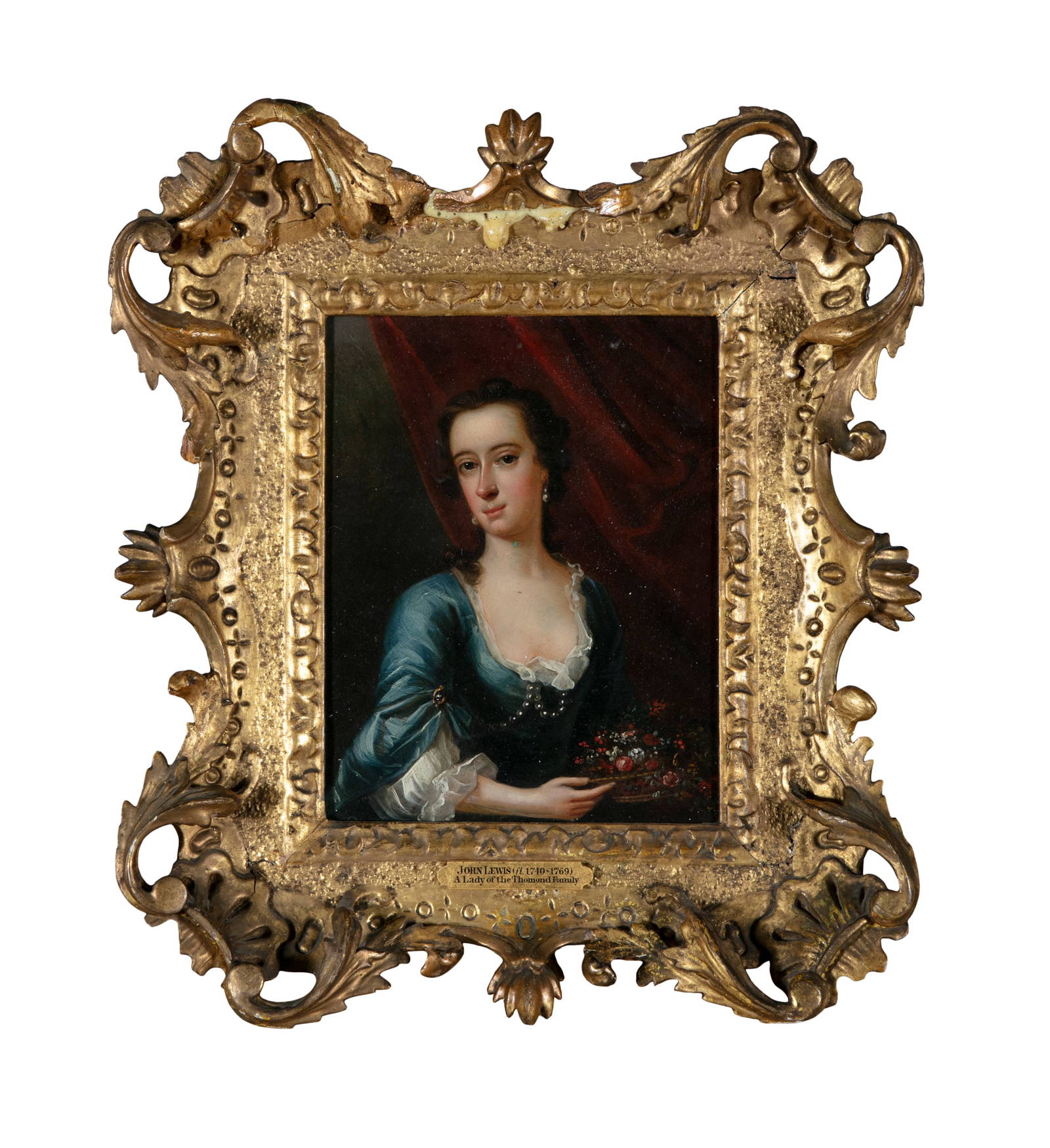 John Lewis (fl.1740-1769) Portrait Of Lady Of The Thomond Family, In A ...