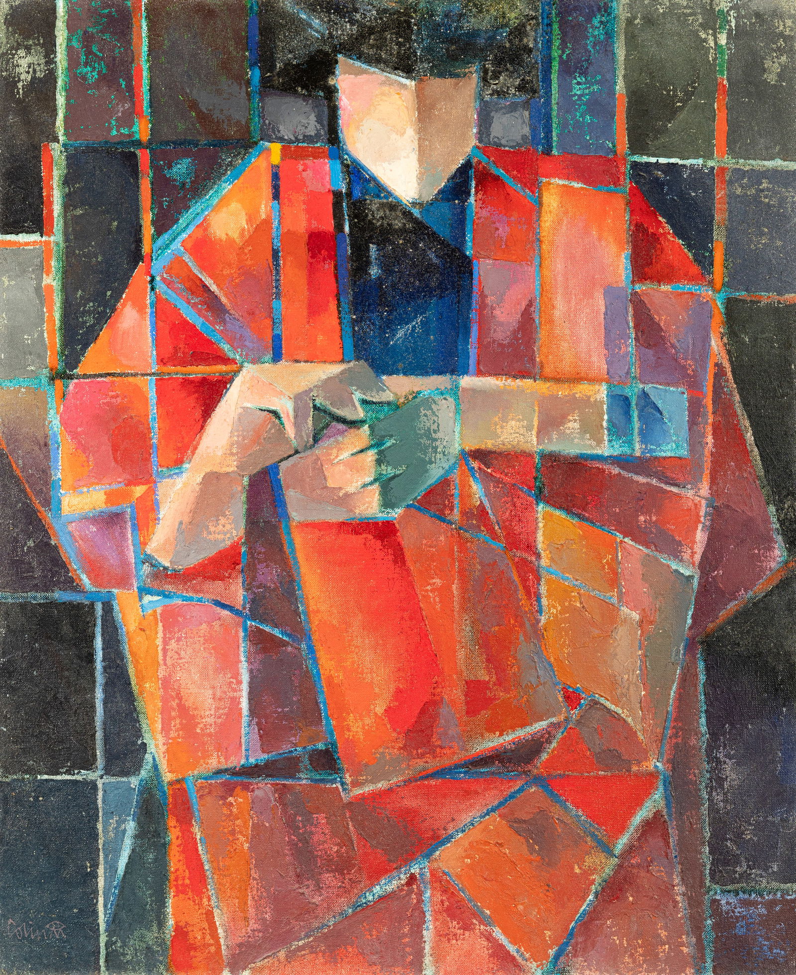 Colin Middleton Rha Rua Mbe (1910-1983) K. Knitting Oil On Canvas, 60 X ...