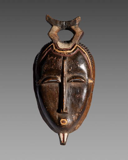 Baoule Mask Ivory Coast Wood H: 35 Cm Provenance: Bernard Fix