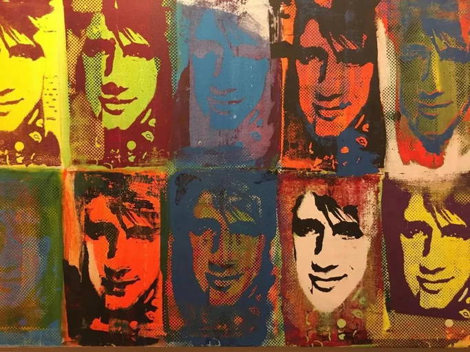 Chris Shambaugh acrylic large Screenprint on canvas (#0532) on Jun 19 ...