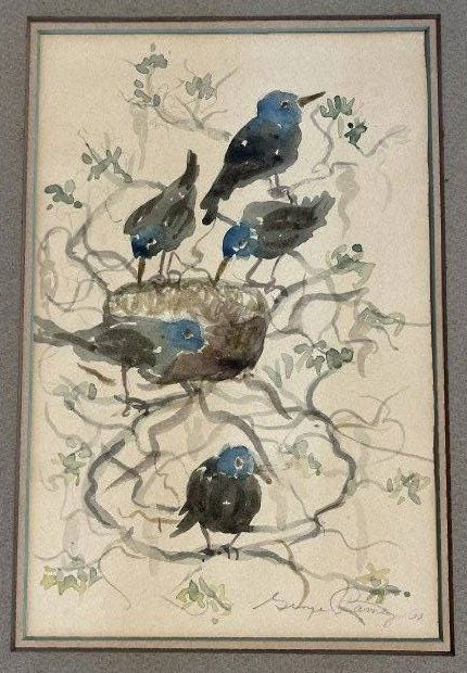 George Werner Ramey (1891-1973) Watercolor painting (#0113) on Jan 21 ...