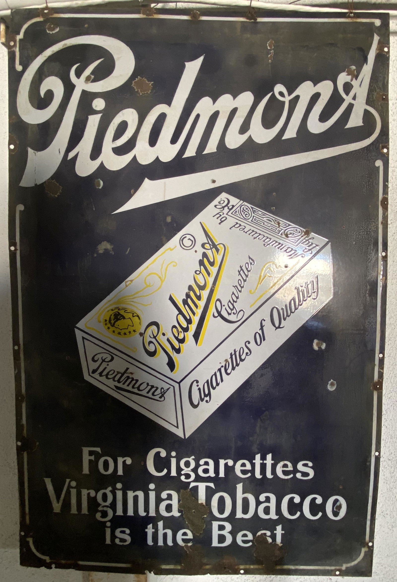 Piedmont, Cigarettes Virginia Tobacco Porcelain Sign