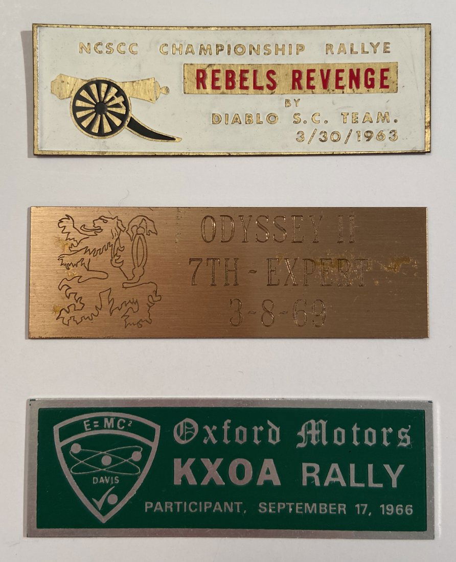 Rally Dash Plaques, 1960's (#0455) on Aug 22, 2021 | Madison's Auctions ...