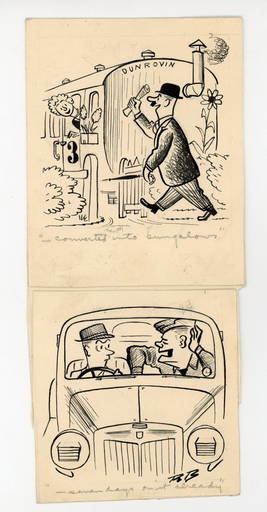 Two Russell Brockban Cartoons one signed 1941 Motor Magazine - Sep 18 ...