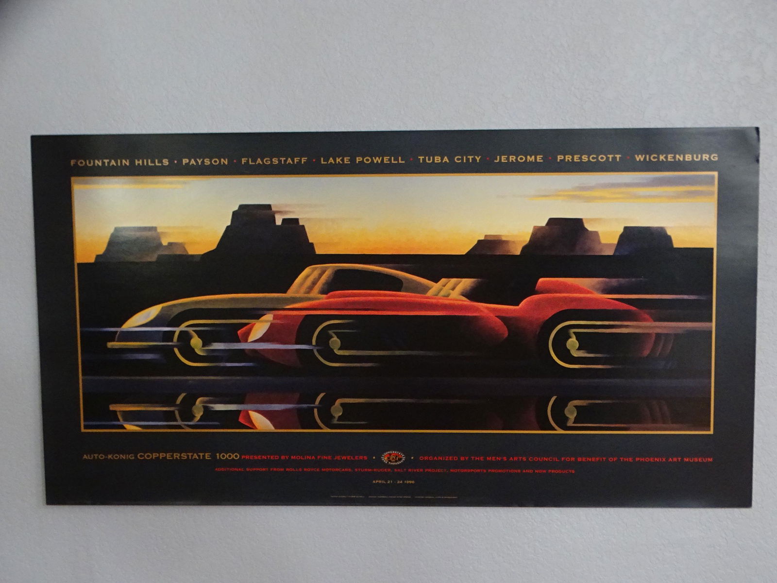 1996 Copperstate 1000 Event Poster, Rare By Ed Mell
