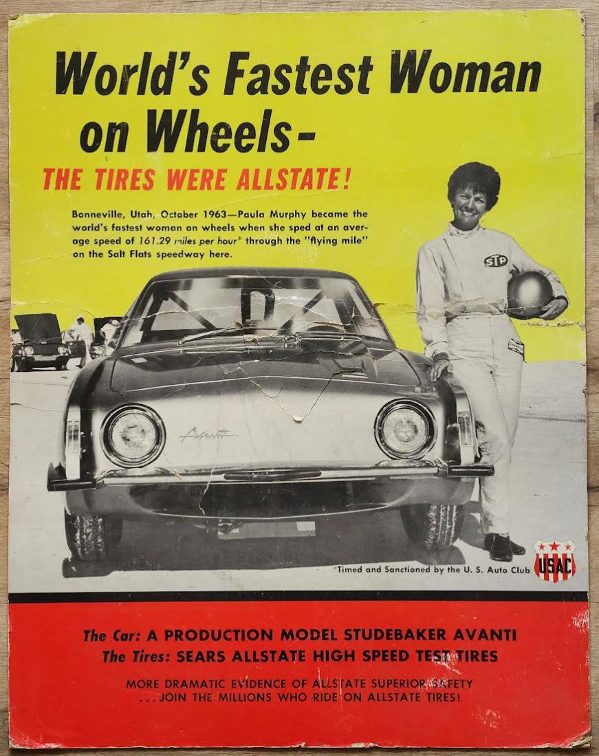 Sears Allstate Studebaker Avanti, Bonneville Paula Murphy Poster