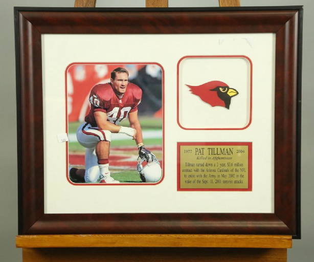 Pat Tillman Photograph In Commemorative Shadow Box