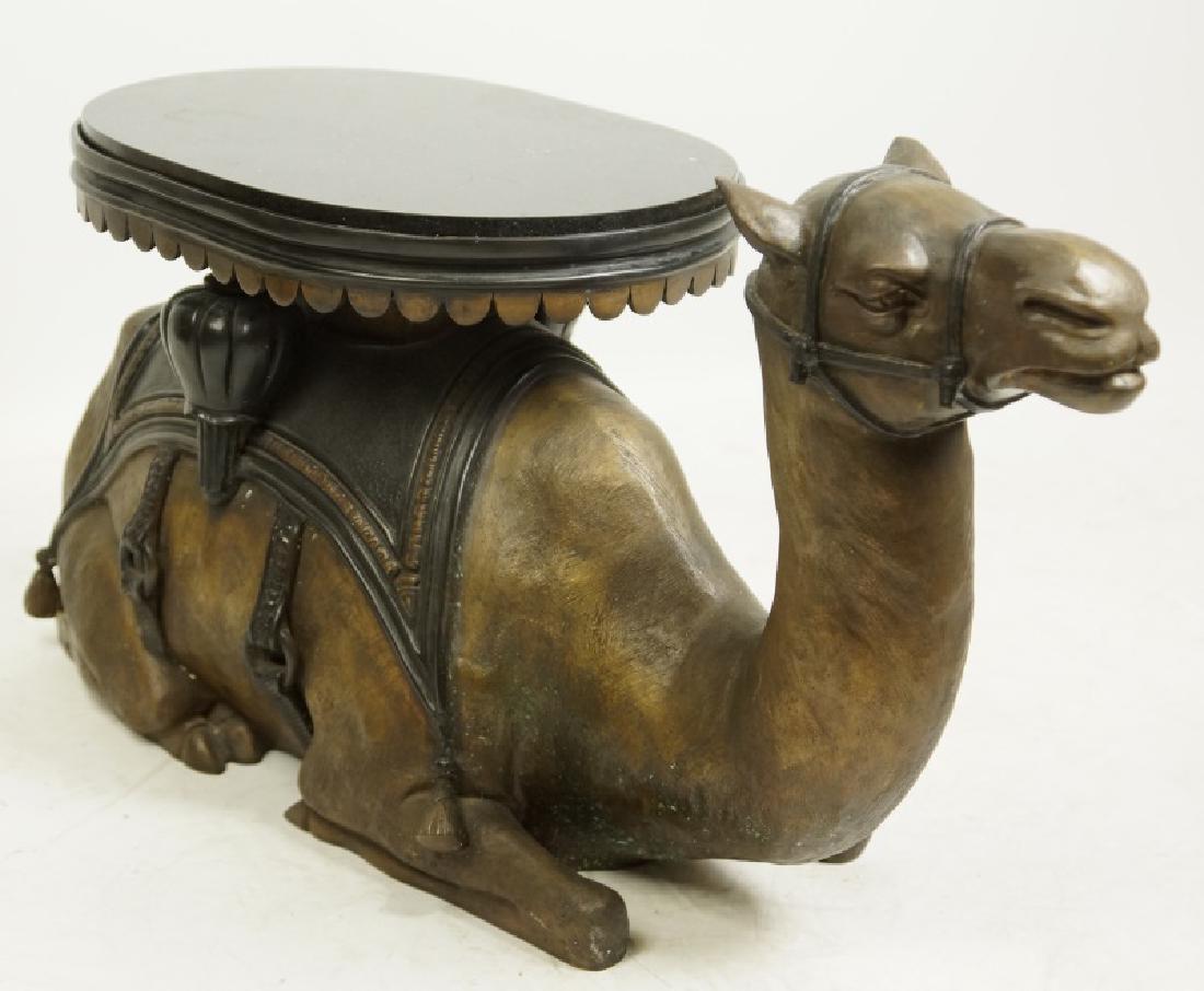 Bronze Marble Top Camel Table