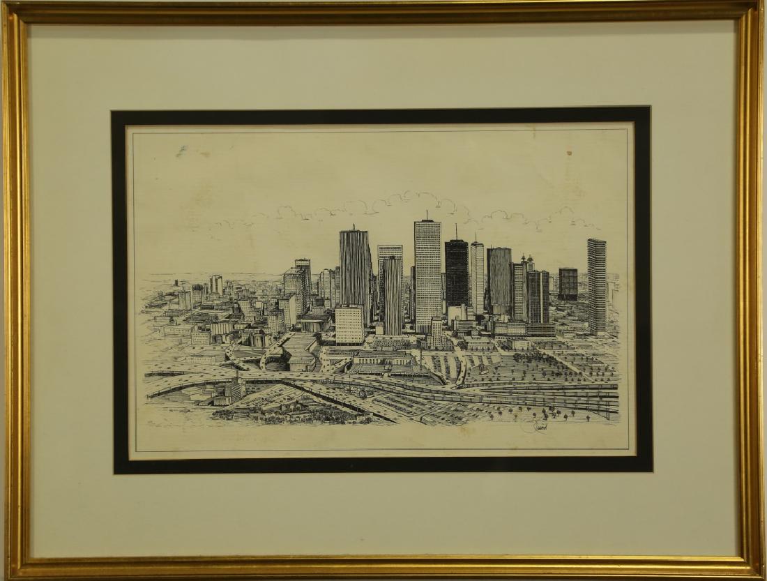 Pair Of Circa 1974 1980 Richard Houston City Prints