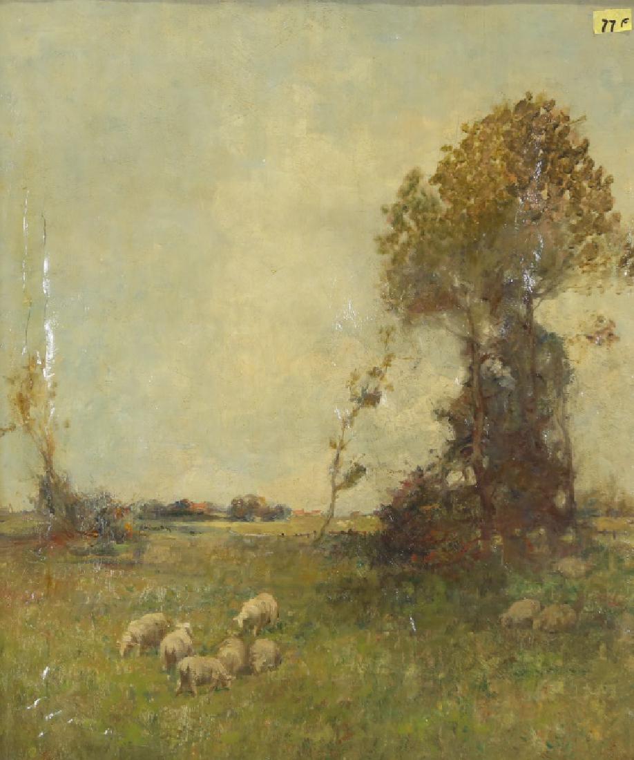 19th CENTURY LANDSCAPE OIL ON CANVAS