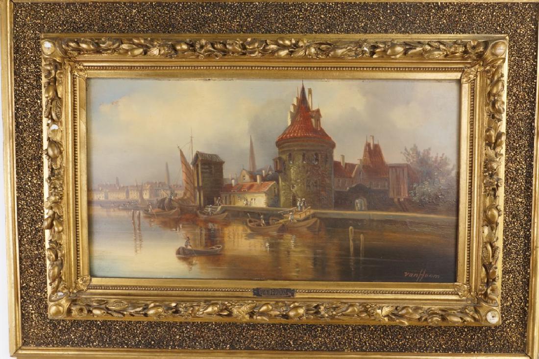 Lot Of Two 19th Century Ludwig Van Hoom Oil/panel