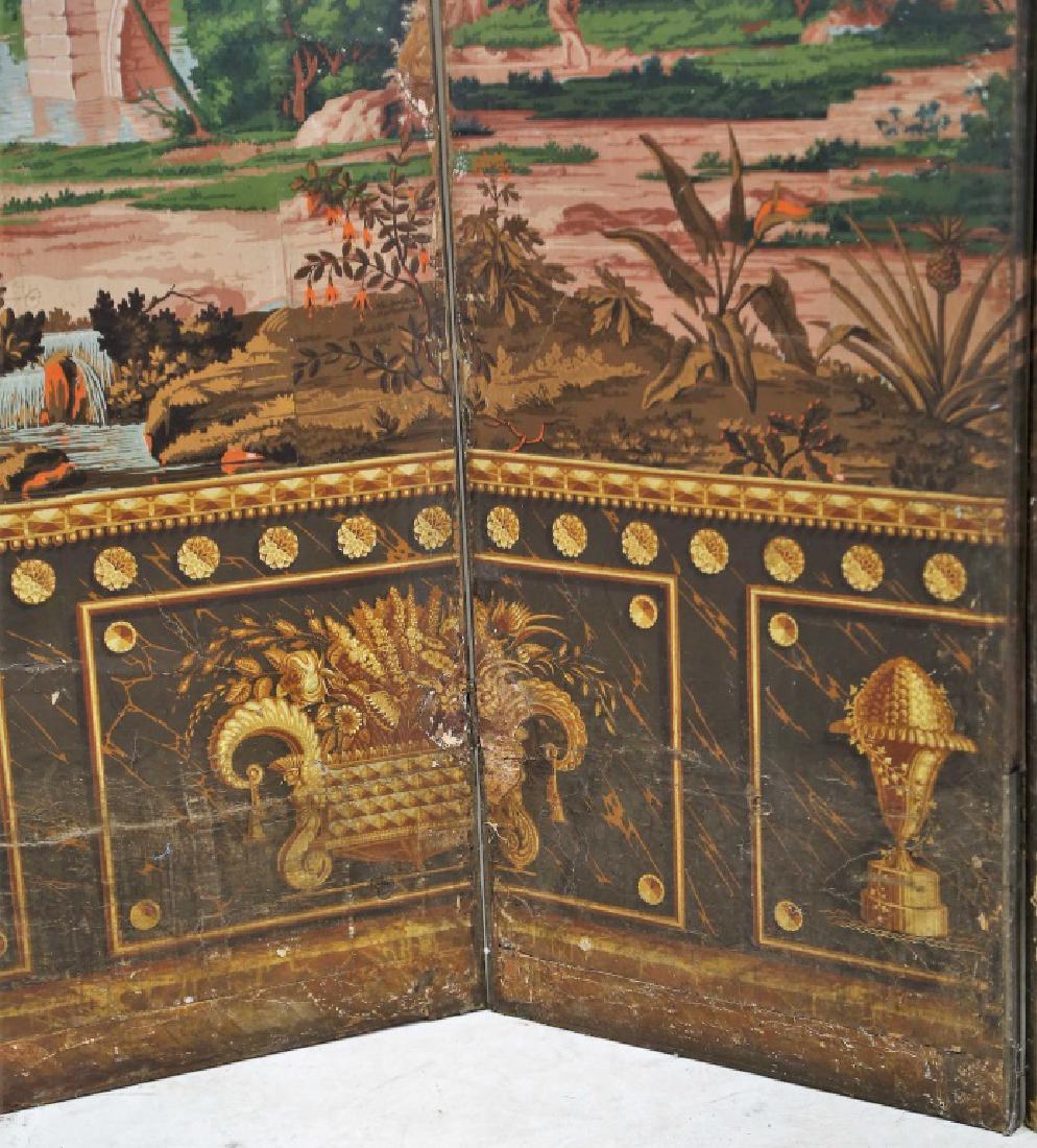 18th CENTURY ZUBER THREE PANEL WALL SCREEN