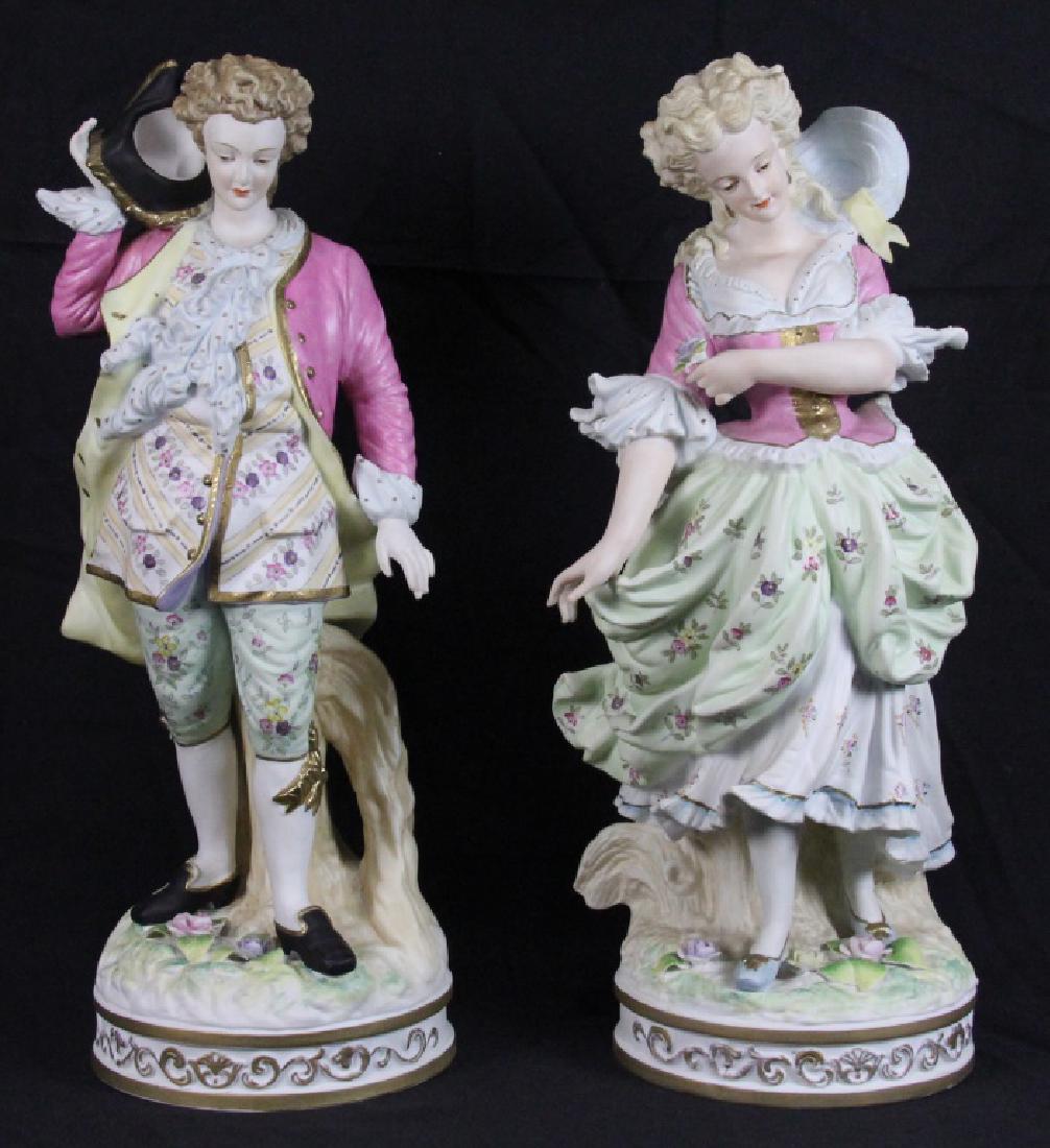 Pair Of 19th C. French Bisque Porcelain Figures