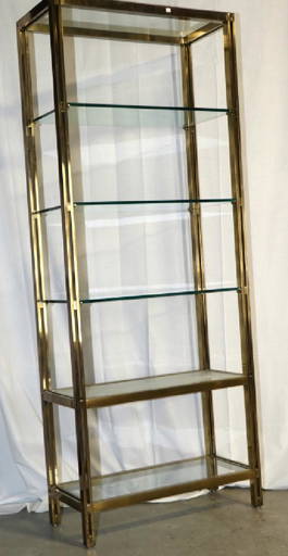 1970's Vintage Brass & Glass Eterge