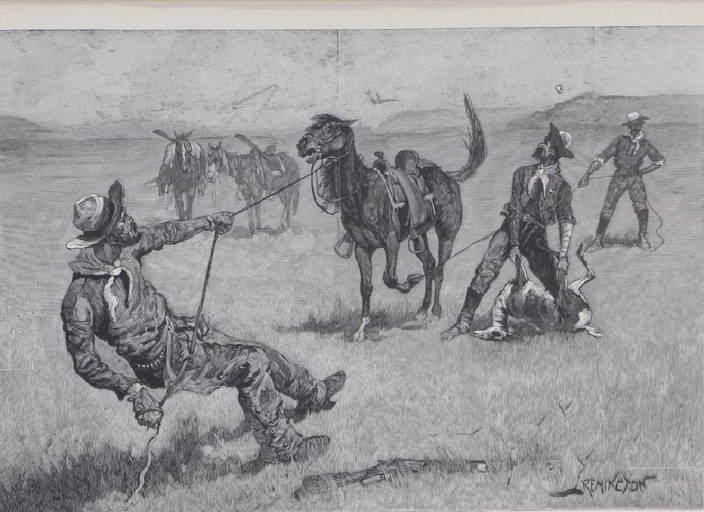 FREDERIC REMINGTON "TEACHING A MUSTANG PONY" PRINT - Jul 27, 2019 ...