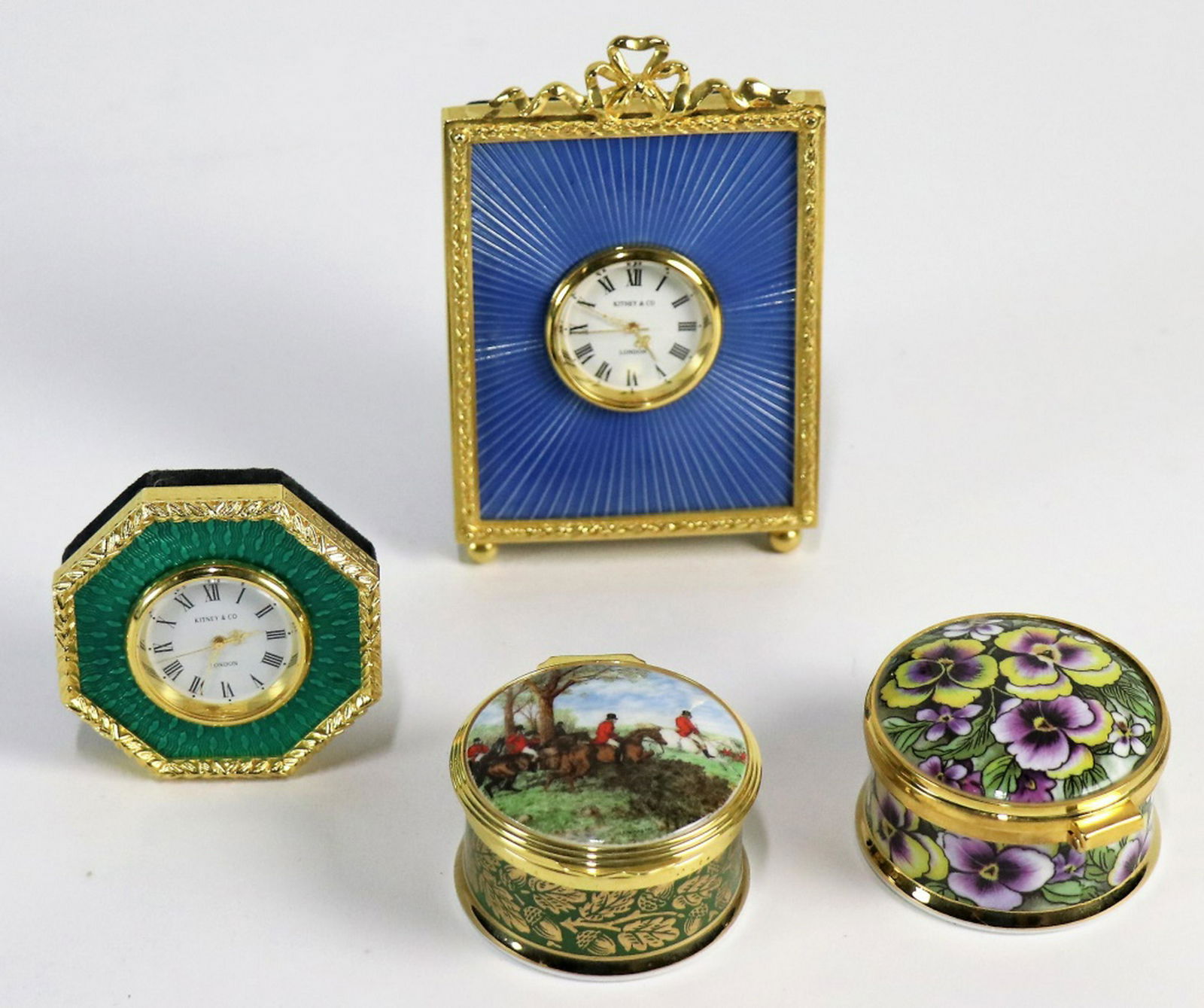 LOT OF TWO KITNEY & CO CLOCKS & TWO SNUFF BOXES - Aug 24, 2019 | Lewis ...