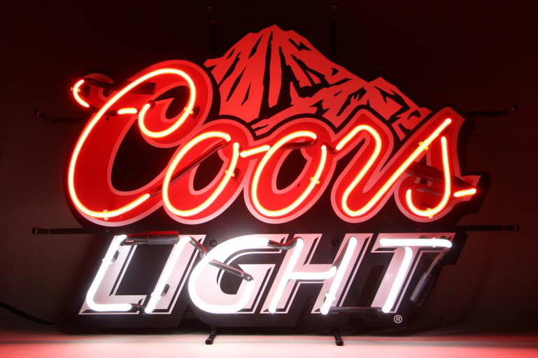 COORS LIGHT NEON BEER SIGN - Apr 04, 2020 | Lewis & Maese Antiques ...