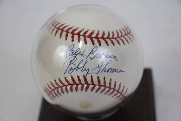 Ralph Branca & Bobby Thomson Signed Baseball