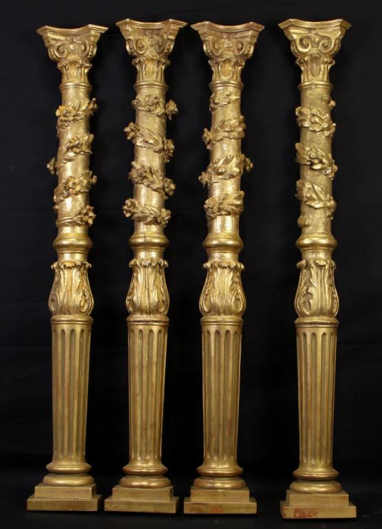 SET OF (4) 18th C. ITALIAN GILDED PILASTER COLUMNS - May 09, 2020 ...