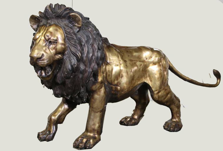 Life Size Cast Bronze Lion Scuplture