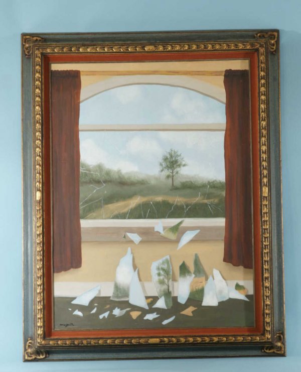 Oil On Canvas Of A Broken Window By "magritte" - Sep 25, 2008 | Lewis ...