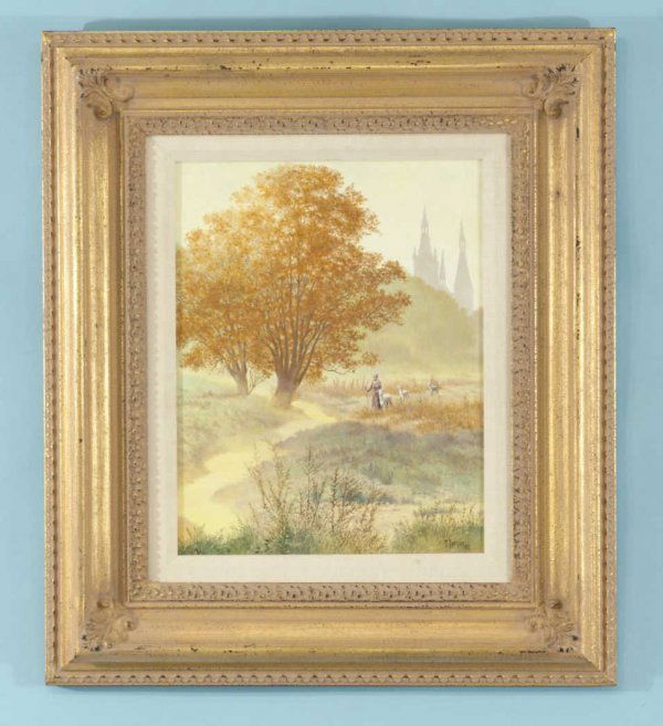 177: "VILLAGE NEAR PARIS", SIGNED GENE MOBLEY