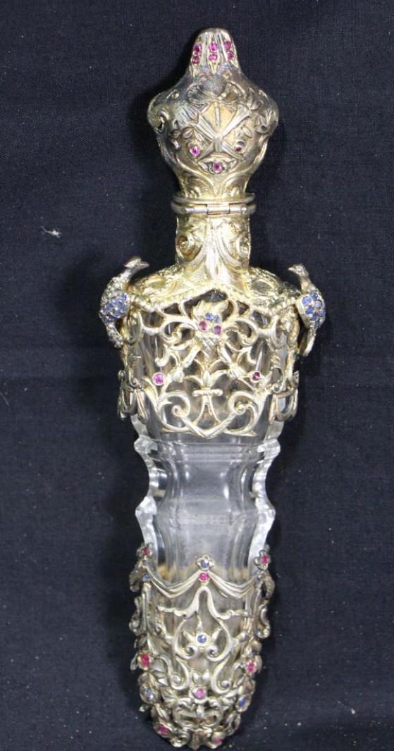 For Auction: 19th CENTURY CUT GLASS DAGGER SHAPED PERFUME BOTTLE (#0113 ...