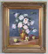 VADA SMITH FLORAL OIL ON CANVAS PAINTING - May 09, 2020 | Lewis & Maese ...