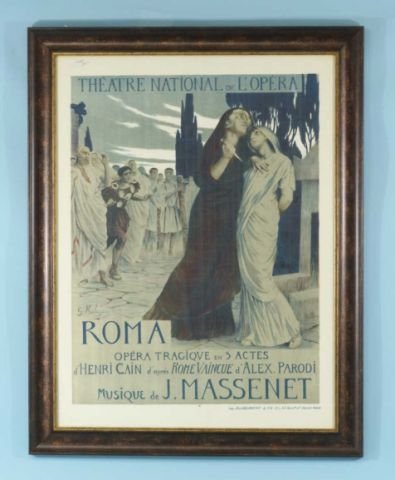Antique Opera Poster "theatre National De"