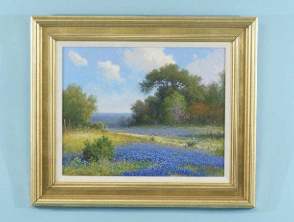 80E: JERRY RUTHVEN "TEXAS FLORAL" OIL ON CANVAS