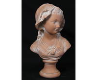 TERRACOTTA CHILD BUST SCULPTURE - Mar 12, 2022 | Lewis & Maese Antiques ...